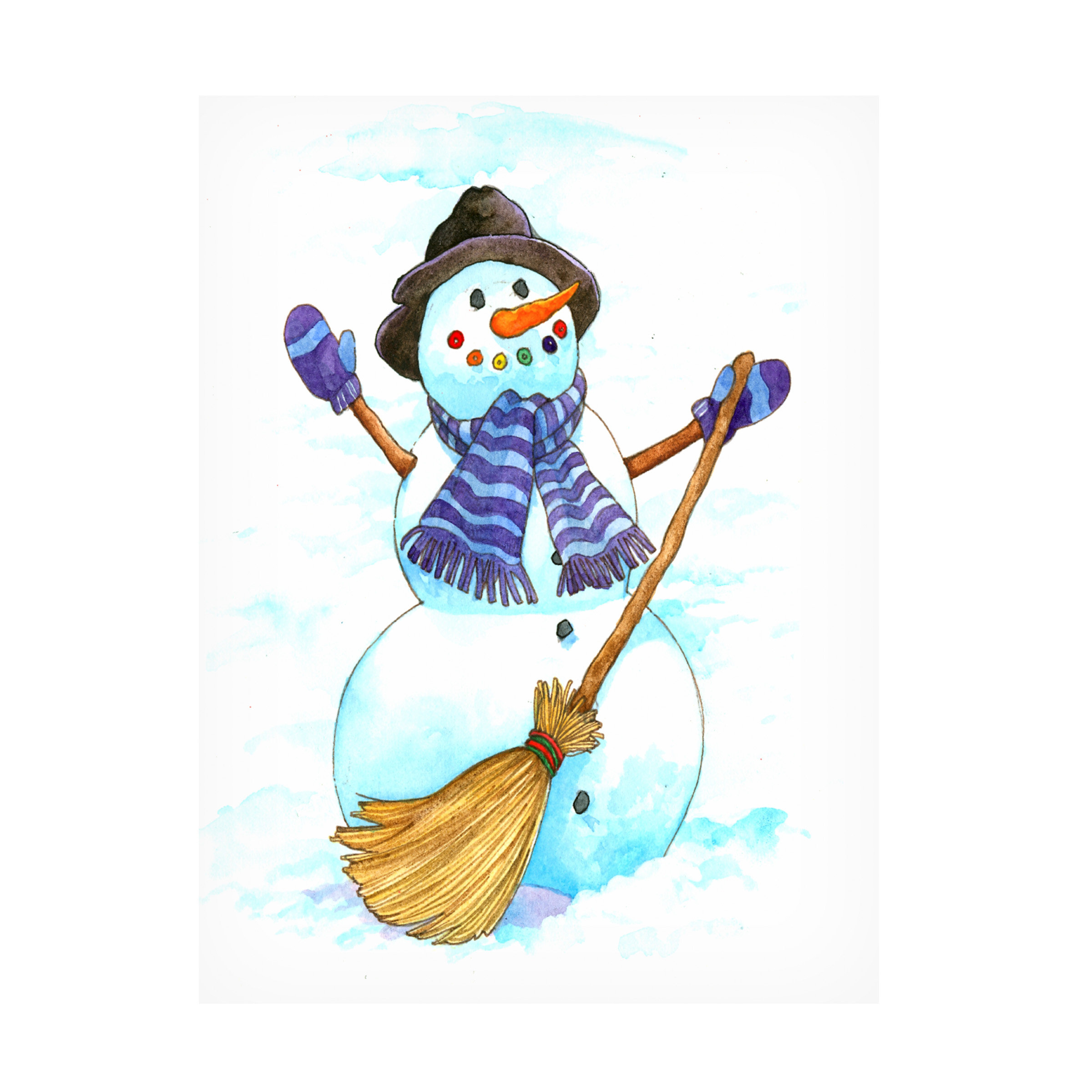 The Holiday Aisle® Santas Snowmen 3 On Canvas by Wendy Edelson Canvas Art | Wayfair